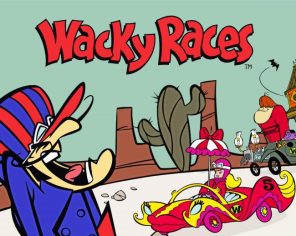 Wacky Races Poster Paint By Numbers - Paint By Numbers