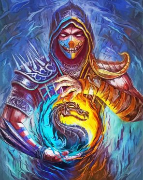 Mortal Kombat Skull Paint By Numbers - Paint By Numbers