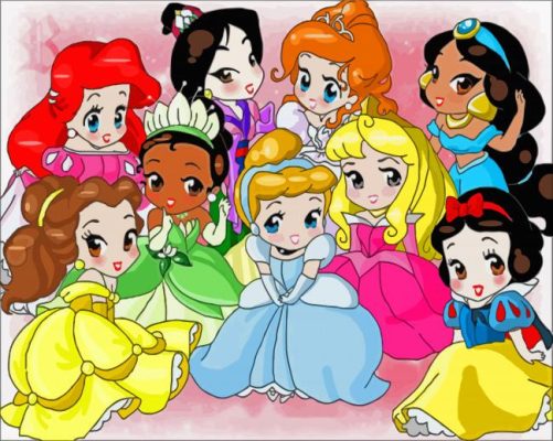 Princesses Disney Babies Paint By Numbers - Paint By Numbers